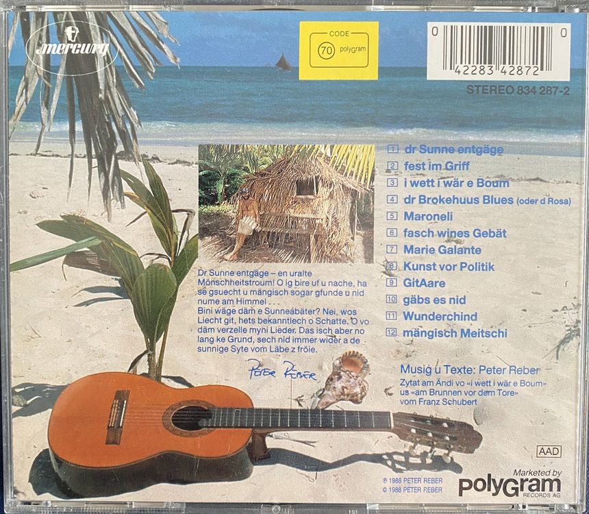 Peter Reber 3 CD Set - Dr Sunne, Grüeni Banane, Insel Hits! (Gebraucht ...