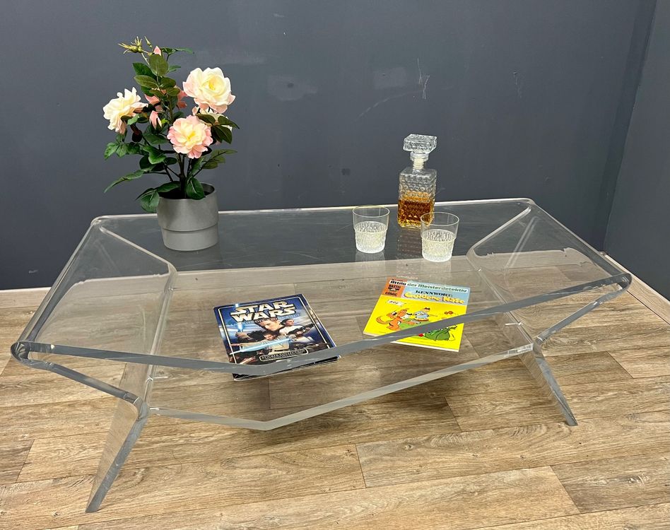 80/90er Plexiglas Design Salontisch Massiv Plexiglas (Gebraucht) in für ...