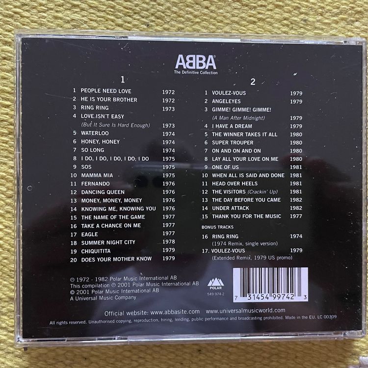 ABBA-2CD THE DEFINITIVE COLLECTION | Kaufen auf Ricardo