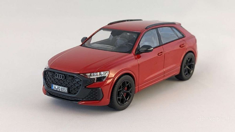 Audi RS Q8 Phase II seit 2024 Chili rot met. / schwarz 1:43 (Neu und ...
