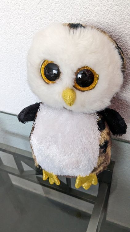 TY Beanie Boos Eule weiss braun schwarz 25 cm | Kaufen auf Ricardo