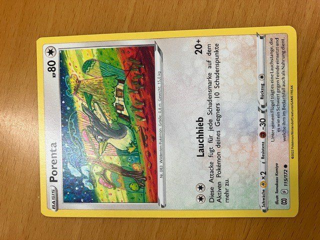 Pokemon Porenta 115/172 | Kaufen auf Ricardo