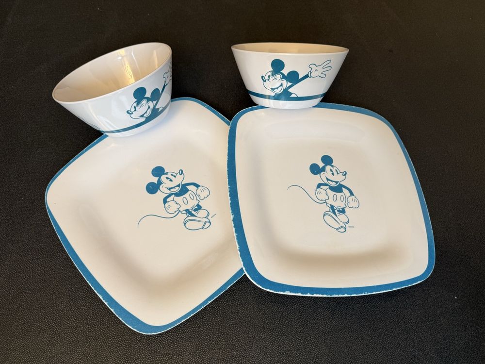 Original Mickey Mouse Plates & Bowls - Set of 4 (Gebraucht) in Horgen ...