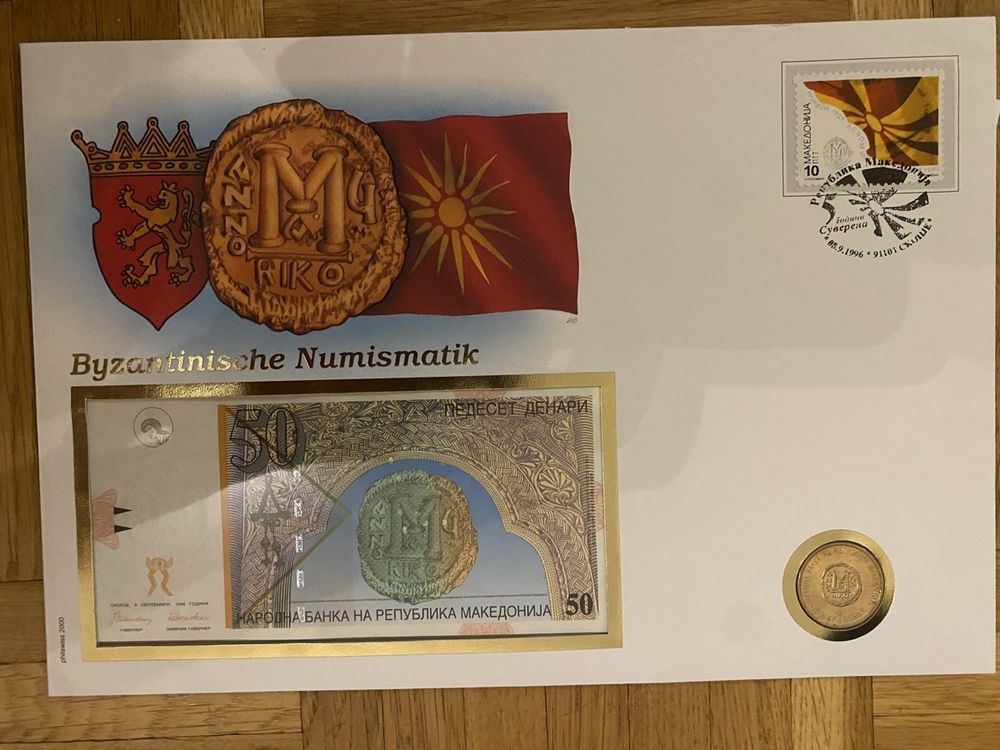 Banknotenbrief mit Münze Macedonia (Neu (gemäss Beschreibung)) in Muralto für CHF 18.95 – mit ...