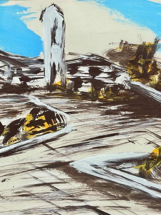 Sehr Interessant Mischtechnik Gemälde unleserlich Signiert | Kaufen auf Ricardo