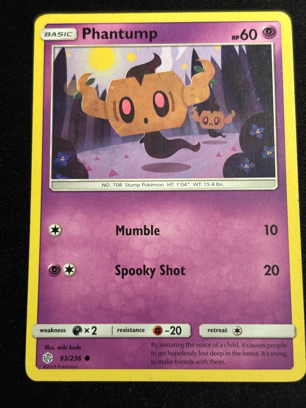 Pokemon Phantump - Cosmic-Eclipse 93/236 - English (D'occasion) à Bern ...