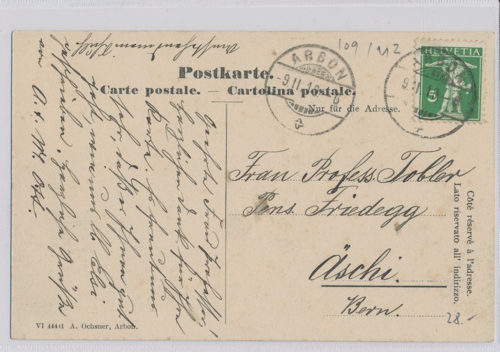 Arbon Schulhaus Bergli 1919 (Gebraucht) in Arbon für CHF 10 – mit Lieferung auf Ricardo kaufen