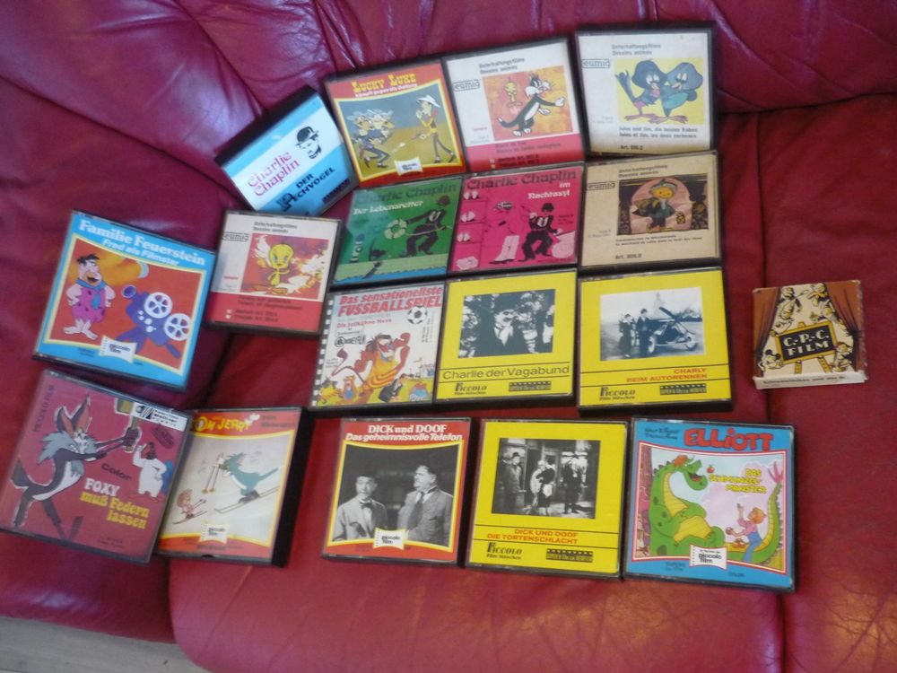 18x Super 8mm Filme Walt Disney Cartoons Chaplin Dick Doof (Gebraucht ...