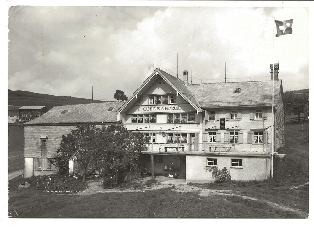 Gasthaus Alpenrose (AR) ob Hundwil - echte Foto-AK - 1981 (Gebraucht) in Engelburg für CHF 8.9 ...