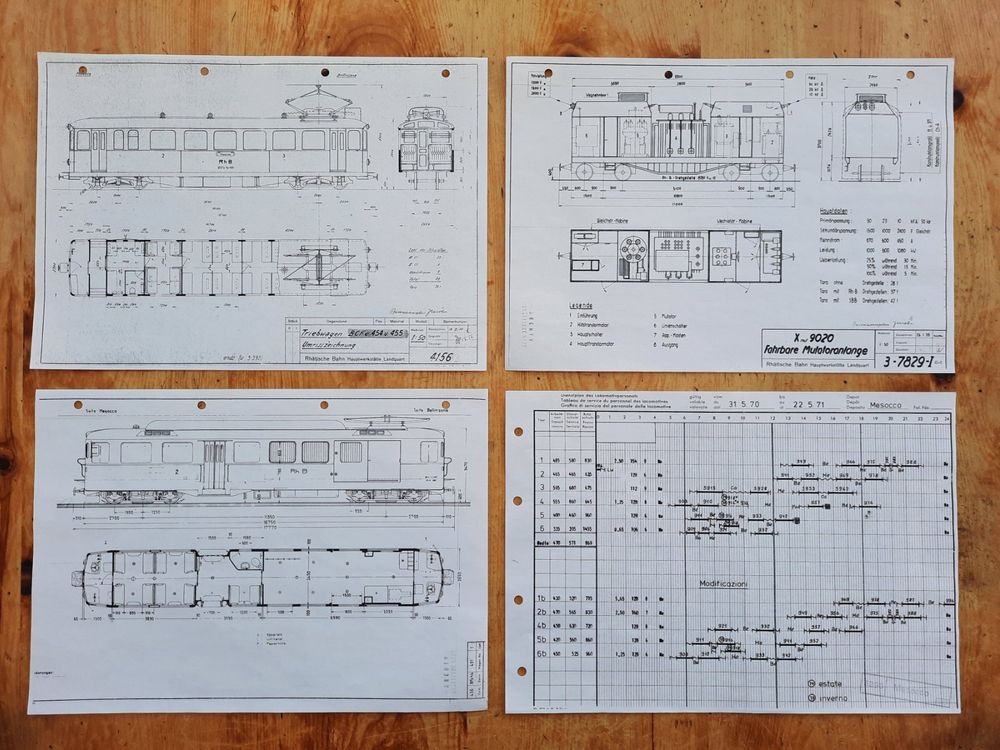 4 Dokumente RhB BM Bellinzona-Mesocco Misox (Rhätische Bahn) (Gebraucht) in Bever für CHF 10 ...