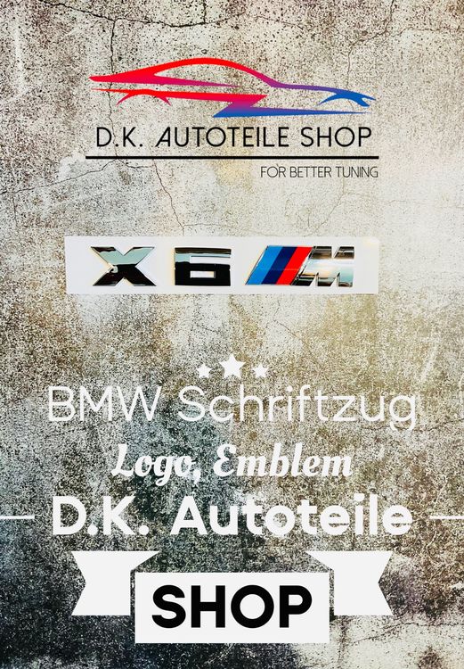 BMW X6M Emblem Logo Schriftzug in Chrom Neu | Acheter sur Ricardo