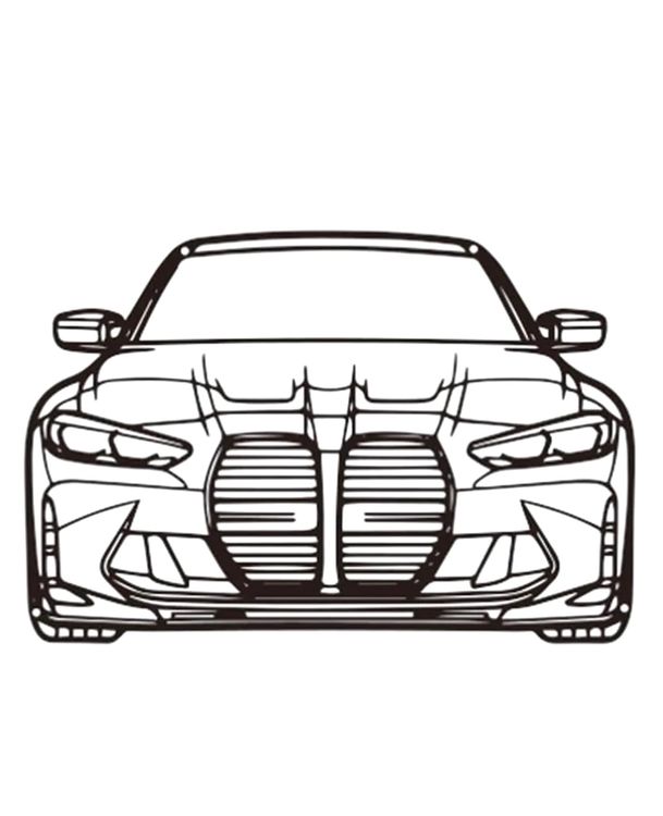 BMW M3 Competition G80 Silhouette Wall Art (Neu und originalverpackt ...