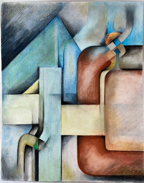 interessant bemalte Bild Monogramiert | Kaufen auf Ricardo