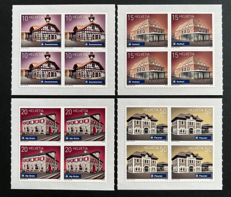 Freimarken Schweizer Bahnhöfe postfrisch 2018 (Neu (gemäss Beschreibung)) in Hünenberg See für ...