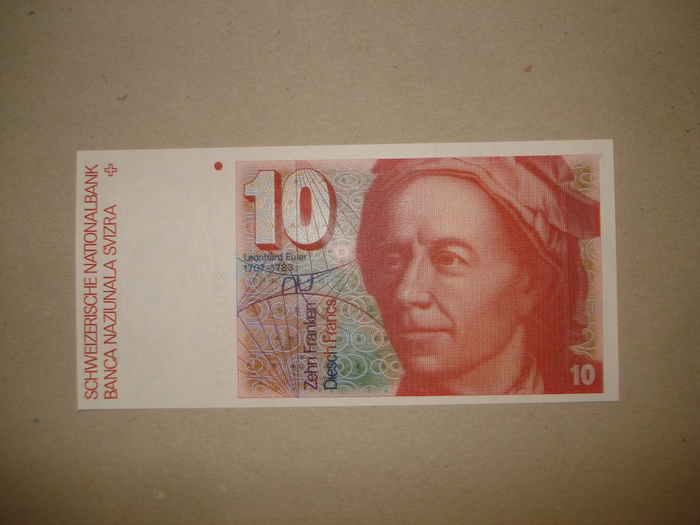 Alte 10 Franken Banknote 1987 - druckfrisch und ungefaltet! (Neu und ...