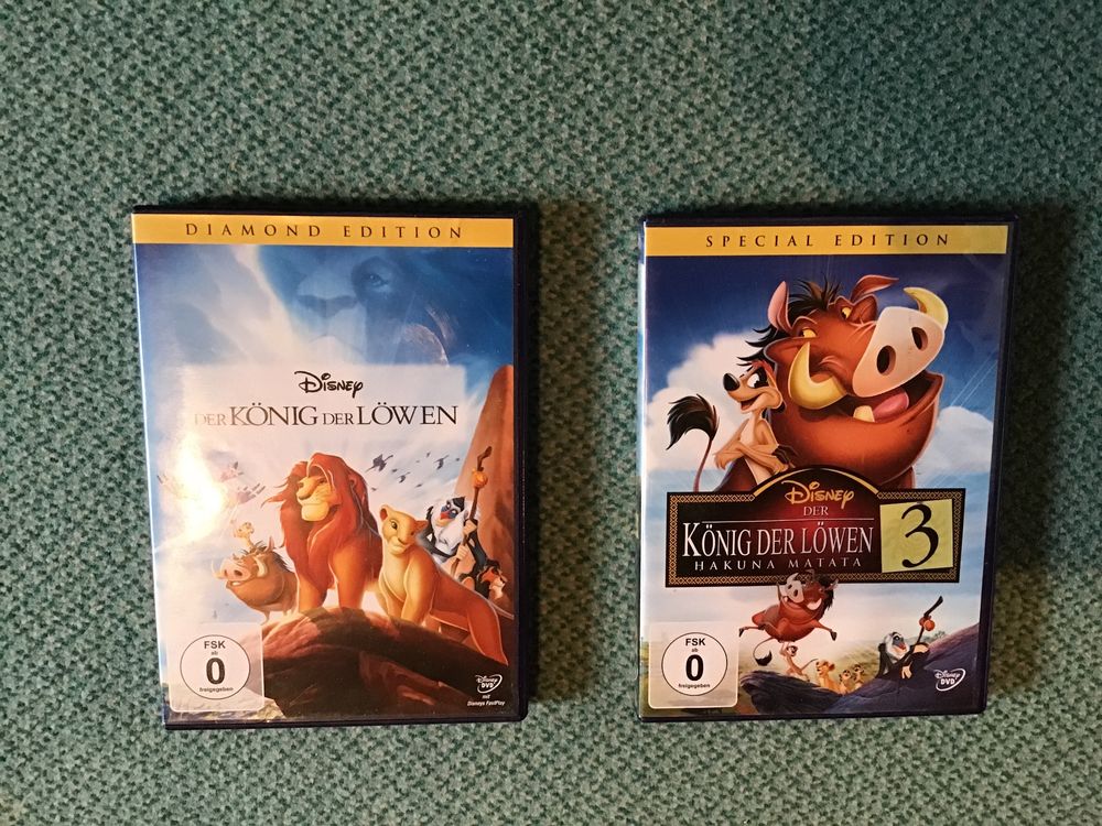 Disney König der Löwen 1+3 DVD Special Edition Top! (Gebraucht) in Rüti ...