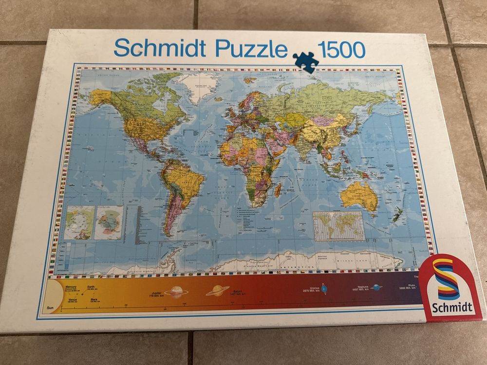 Puzzle Weltkarte 1500 Teile neu und Original verpackt | Kaufen auf Ricardo