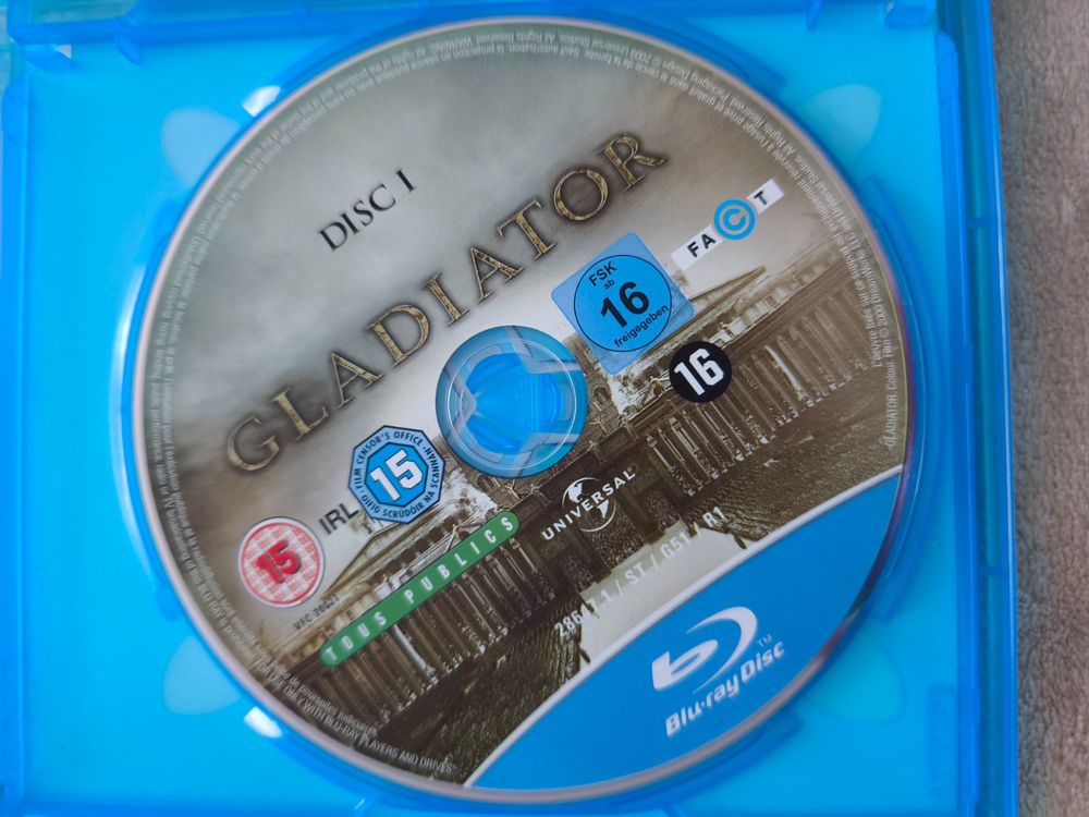 GLADIATOR EXTENDED VERSION Blu-ray ENG/ITA/SPA/FRA/POR/GER/ (Neu ...