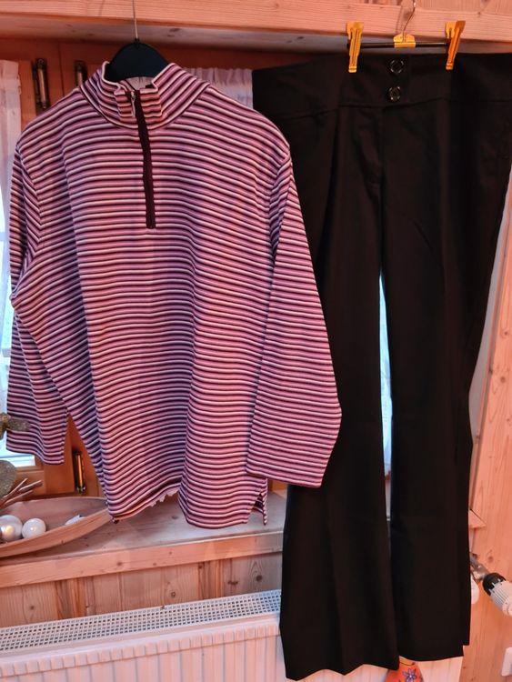 Edle schwarze Hose mit Pulli gr.46 | Kaufen auf Ricardo