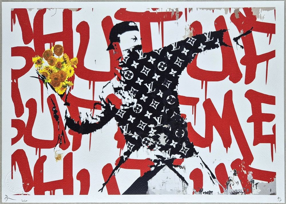 Death NYC Ed Pop Art Druck " Vuitton Banksy Flower Thrower (Neu (gemäss ...