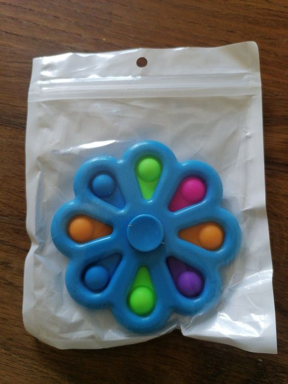 Pop up Spinner Fidget toy pop it blau (Neu und originalverpackt) in ...
