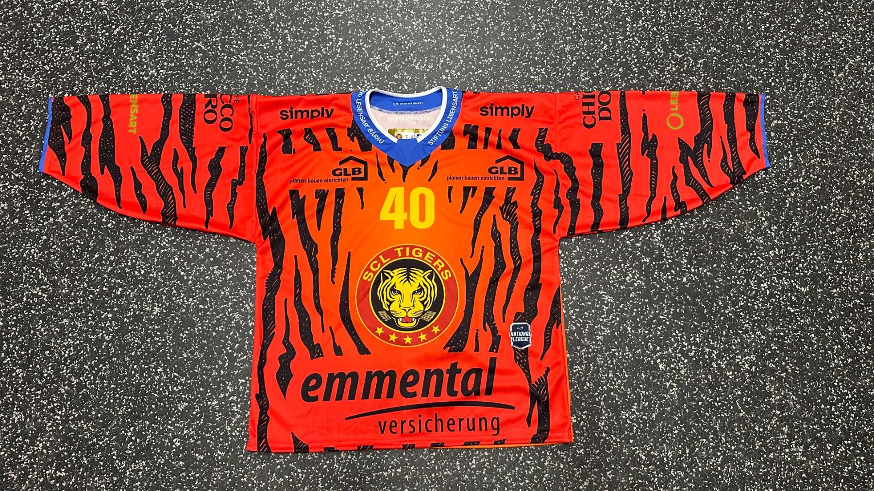 SCL Tigers Matchworn Family-Game Trikot 2025 –#40 Schmutz F. (Gebraucht ...
