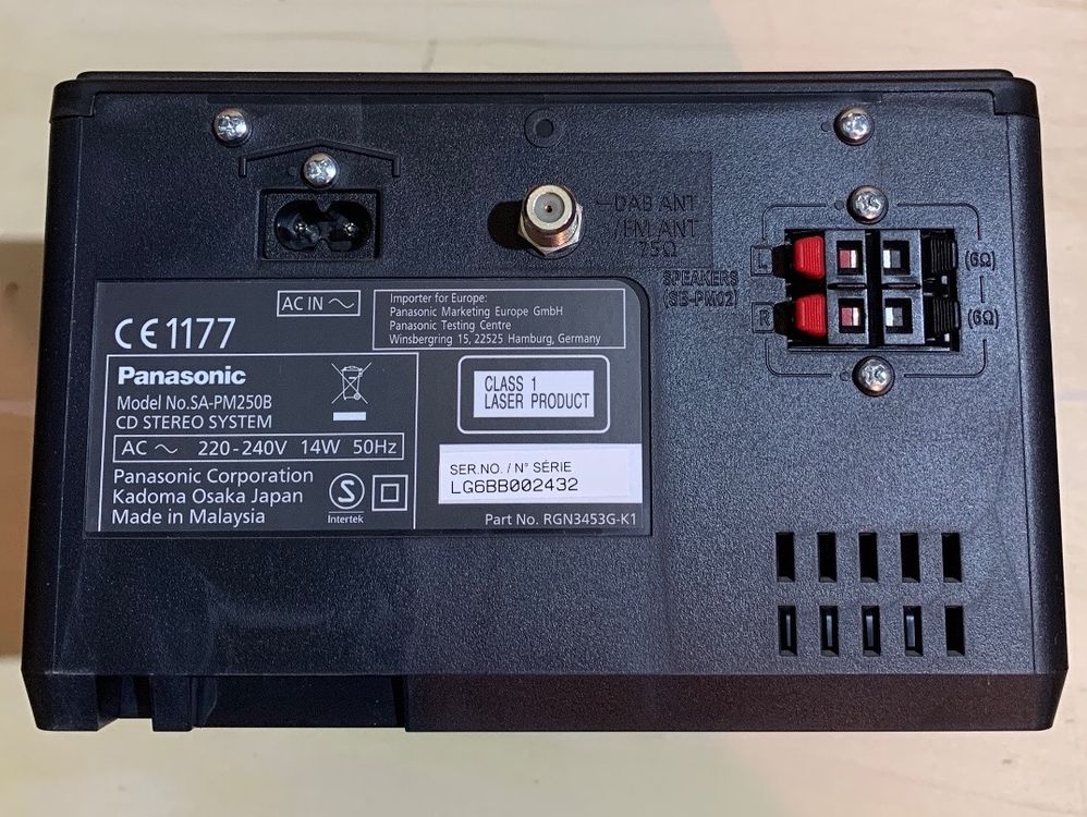 Stereoanlage Panasonic SA-PM250B (Gebraucht) in Wettingen für CHF 41 – mit Lieferung auf Ricardo ...