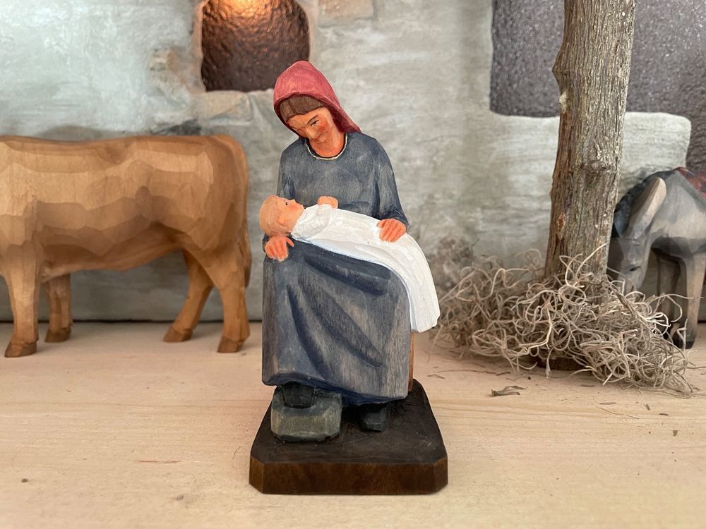 Huggler Krippenfigur Christnacht Maria mit Kind | Kaufen auf Ricardo