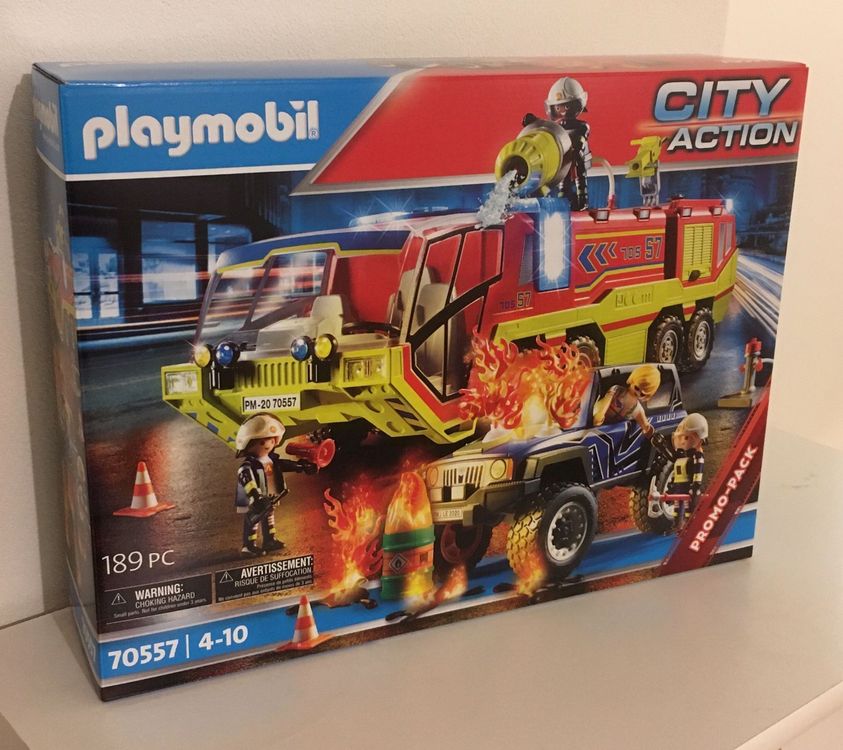 Playmobil 70557 Löschfahrzeug im Einsatz (Neu und originalverpackt) in ...