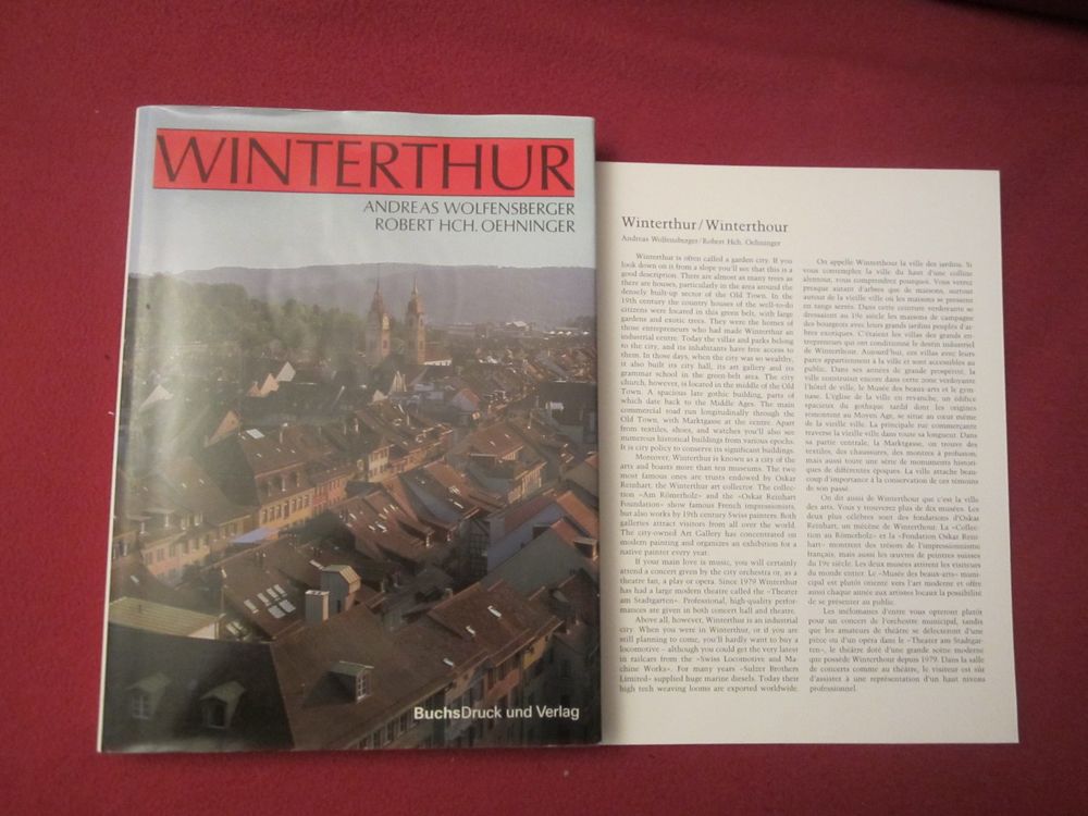 BUCH: DIE STADT WINTERTHUR (VERLAG ZÜRICH 1988) (Gebraucht) in Volketswil für CHF 17.9 – mit ...