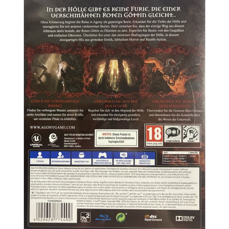 Agony - SONY PS4 | Kaufen auf Ricardo