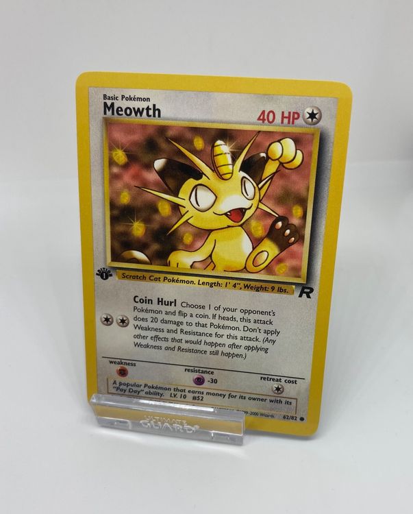 Pokemon Meowth 1st Edition Team Rocket ENG 1996 | Kaufen auf Ricardo