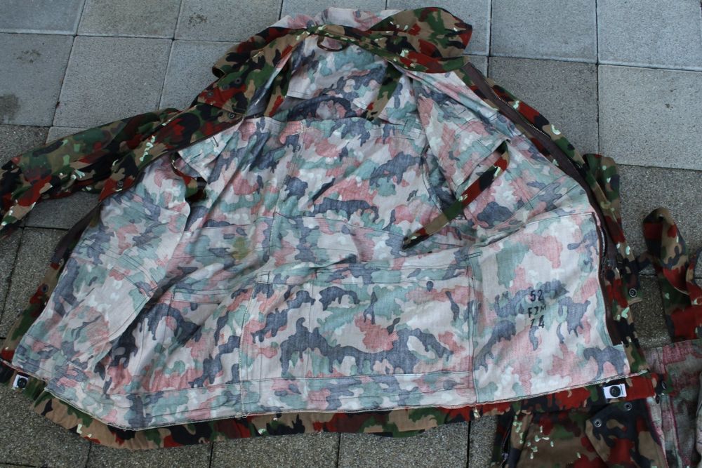 Tarnanzug Mod. 70 CH Armee, Hose Gr. 54-88 und Jacke Gr. 52 | Kaufen ...