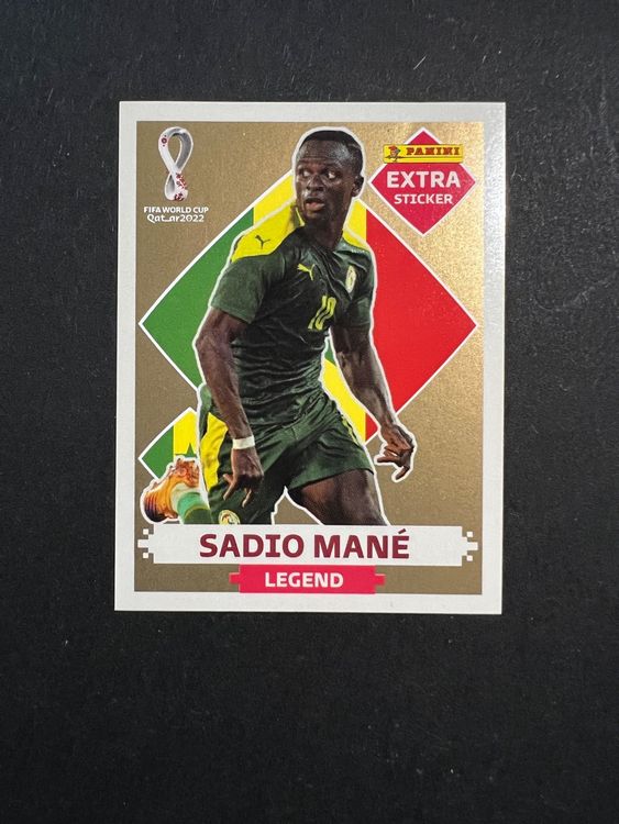 Panini Extra Sticker Sadio Mane Legend GOLD WM 2022 SELTEN (Gebraucht ...