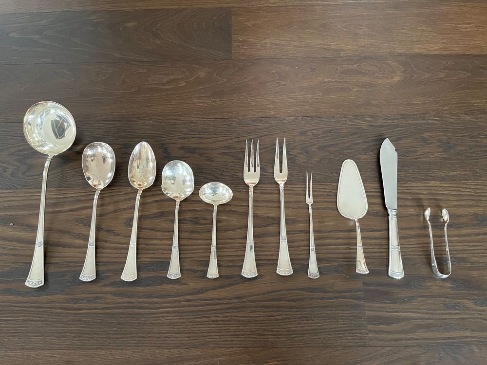 Art Deco Silberbesteck 800er 72teilig mit Zubehör | Kaufen auf Ricardo