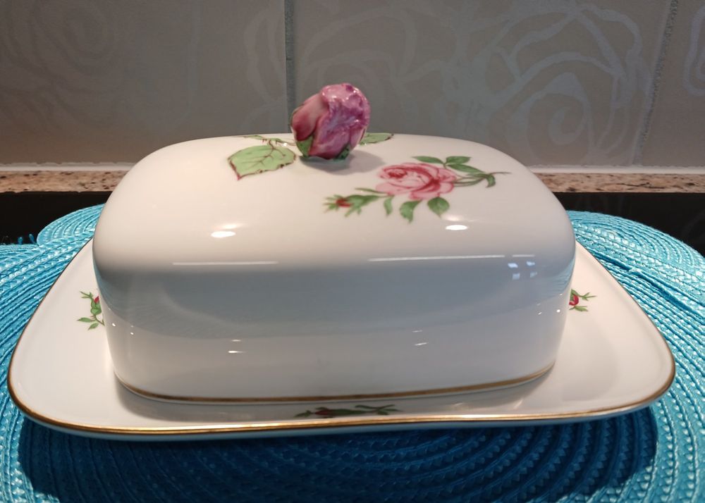 Faszinierend Butterdose Porzellan Vintage Ebenbild