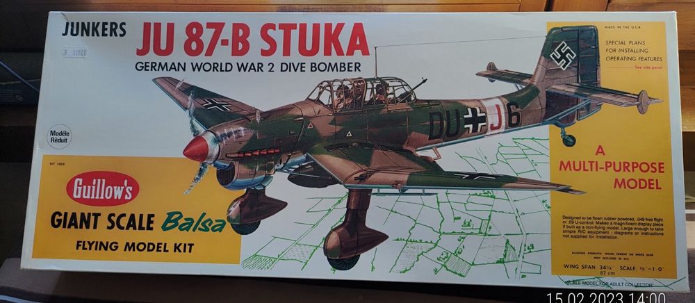 Bausatz Flugzeug Guillows kit 1002 JU 87-B Stuka (Neu (gemäss Beschreibung)) in Buchs ZH für CHF ...