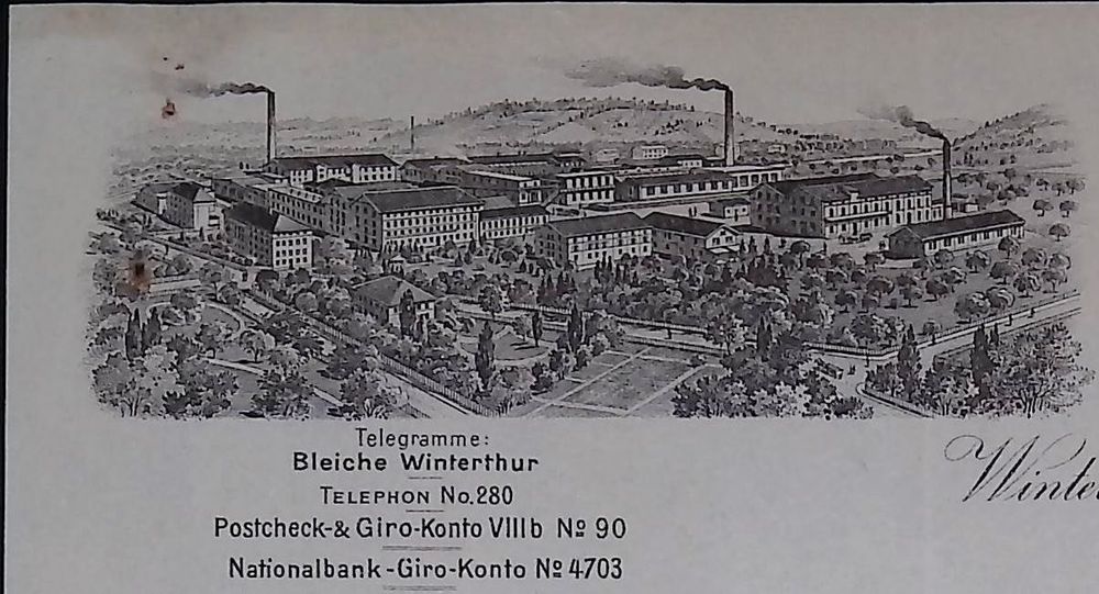 Briefkopf Litho Stahlstich Färberei C. Weber Winterthur 1917 | Kaufen auf Ricardo