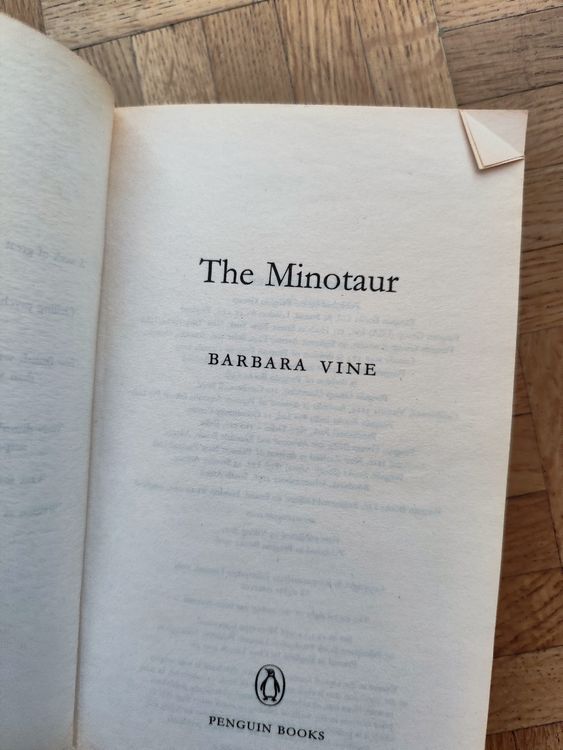 Barbara Vine's "The Minotaur" - Perfect Autumn Read! (Gebraucht) in ...