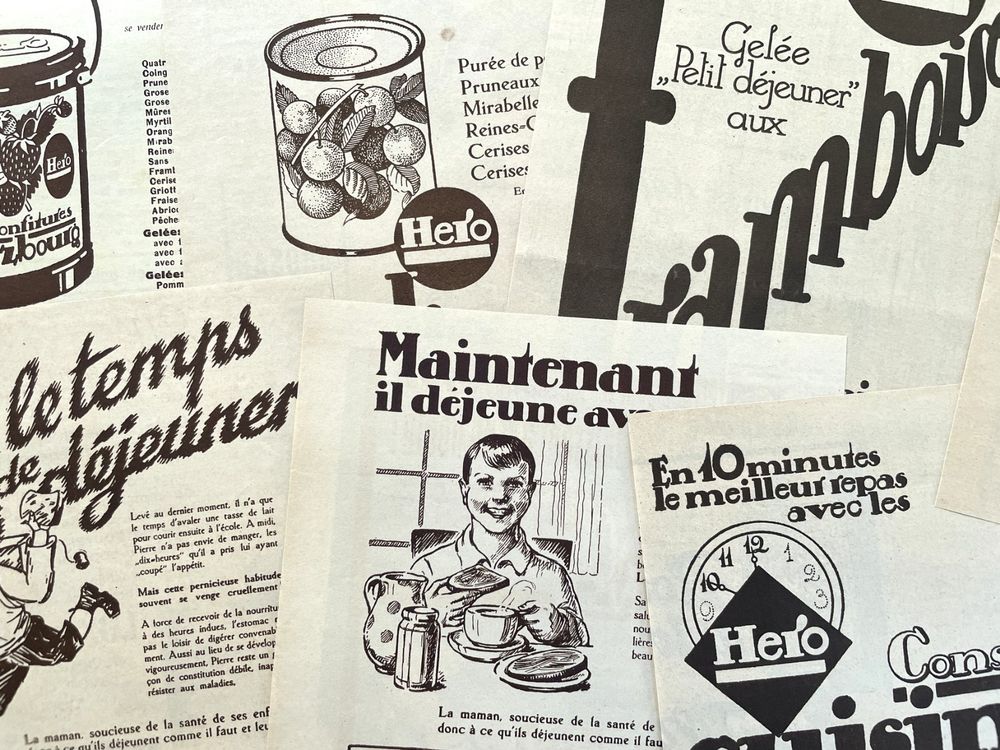 Hero - 7 alte Werbungen / Anciennes publicités 1927/30 (Gebraucht) in ...