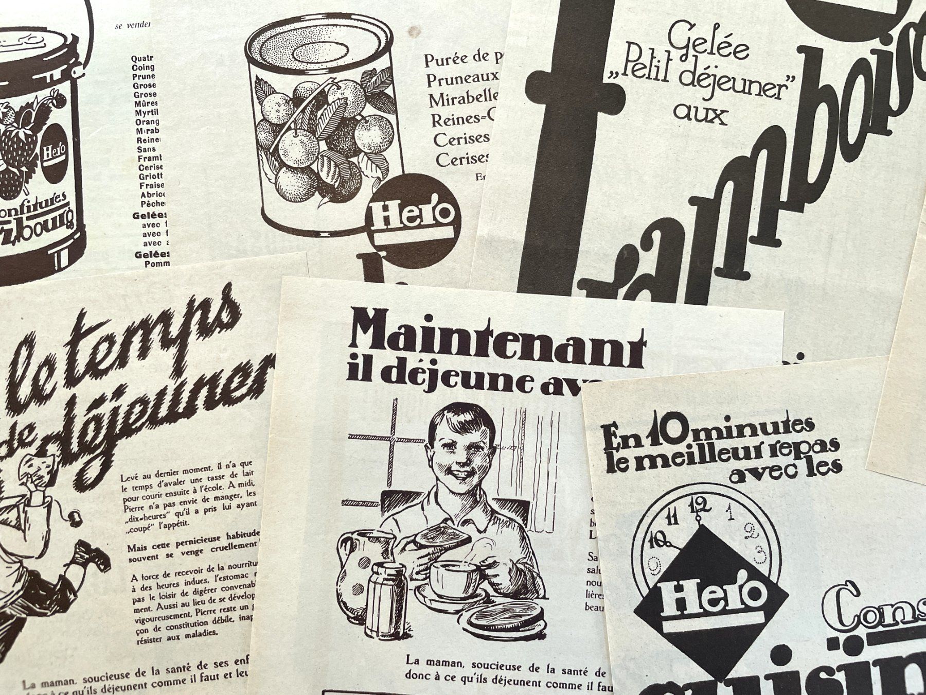 Hero - 7 alte Werbungen / Anciennes publicités 1927/30 (Gebraucht) in ...