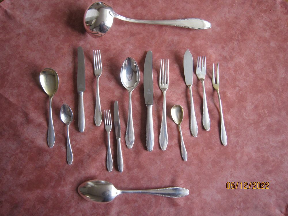 Bruckmann-Perl, grosses Echtsilberbesteck 800 | Kaufen auf Ricardo