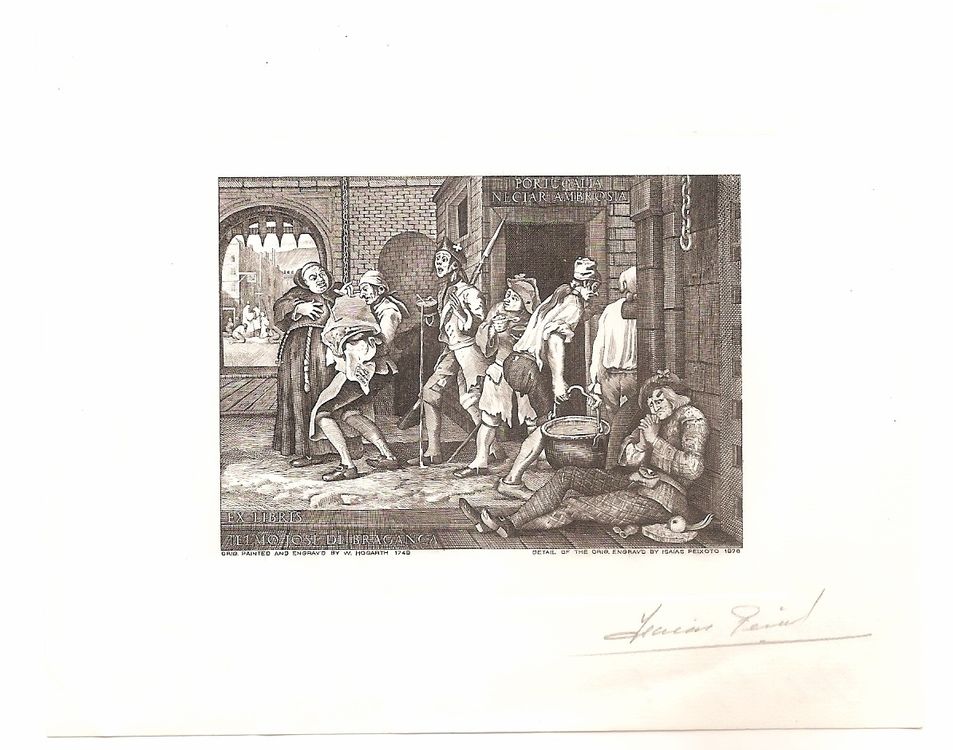 Ex-libris W. Hogart. Arrestation de l'archevêque de Bragance (D ...