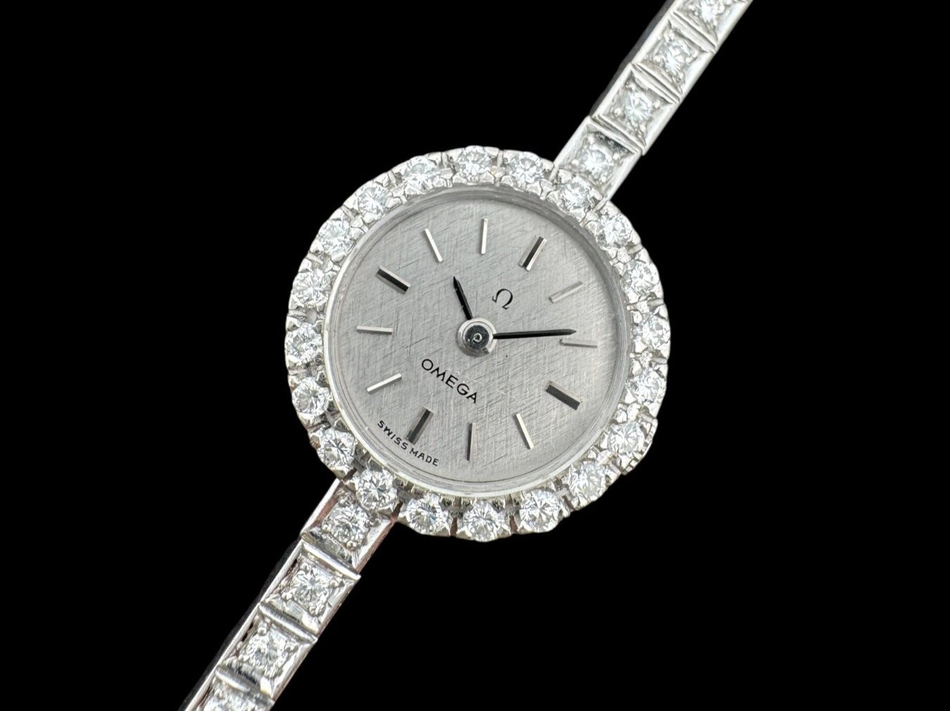 Omega Diamanten 1.7c Schmuckuhr 18k WG 17.8cm 1968 *S2173 (Gebraucht ...