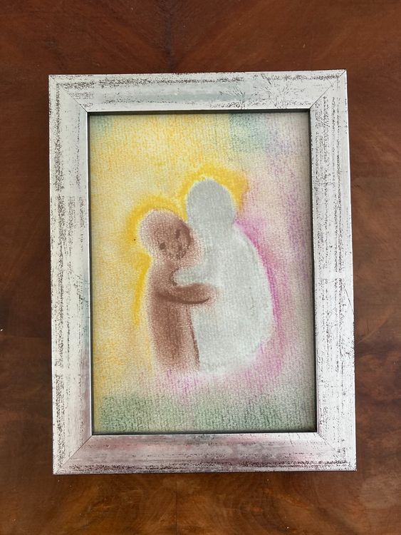 kleines Bild handgemalt nicht signiert Holzrahmen / Glas | Kaufen auf ...