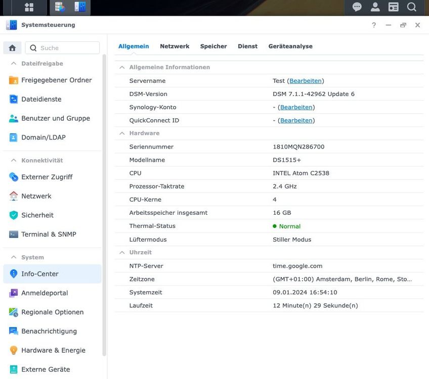 Synology DS1515+, inkl. 16GB RAM, inkl. 3TB Disk (Neu (gemäss ...
