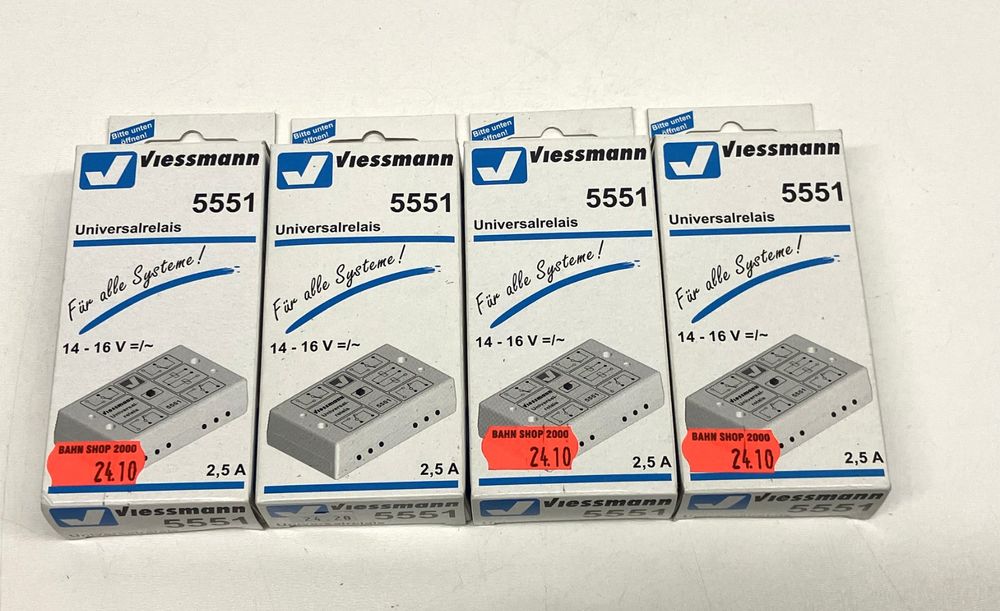 Viessmann 5551: 4x Universalrelais für alle Systeme 2,5A+ (Gebraucht) in Thun für CHF 39 – mit ...