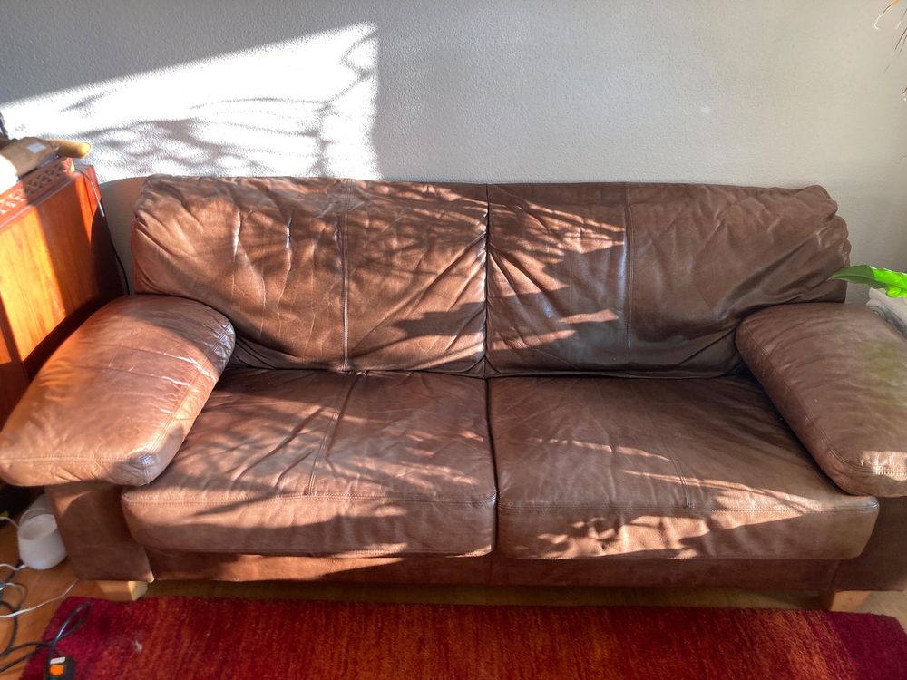 Büffelleder Sofa 3er (Gebraucht) in Wetzikon ZH für CHF 50 – nur Abholung auf Ricardo kaufen