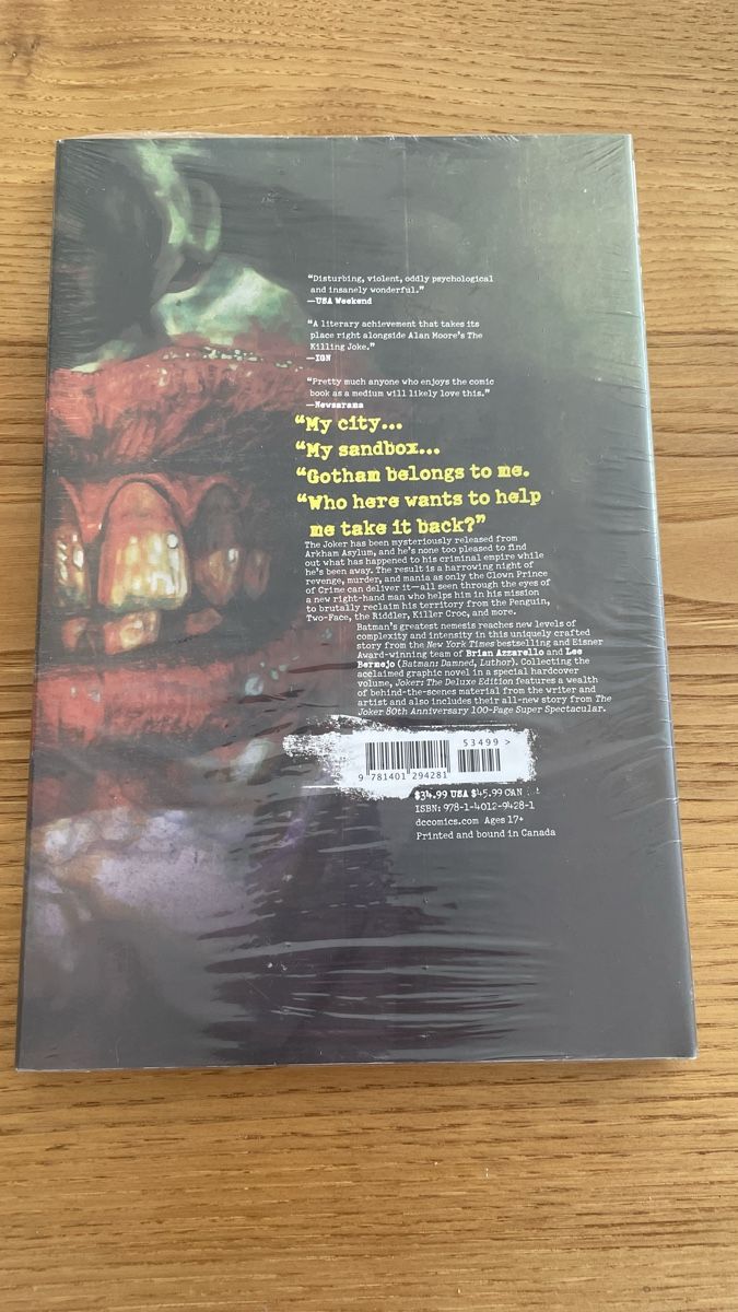 Joker - Deluxe Edition, by Brian Azzarello and Lee Bermejo (Neu und ...