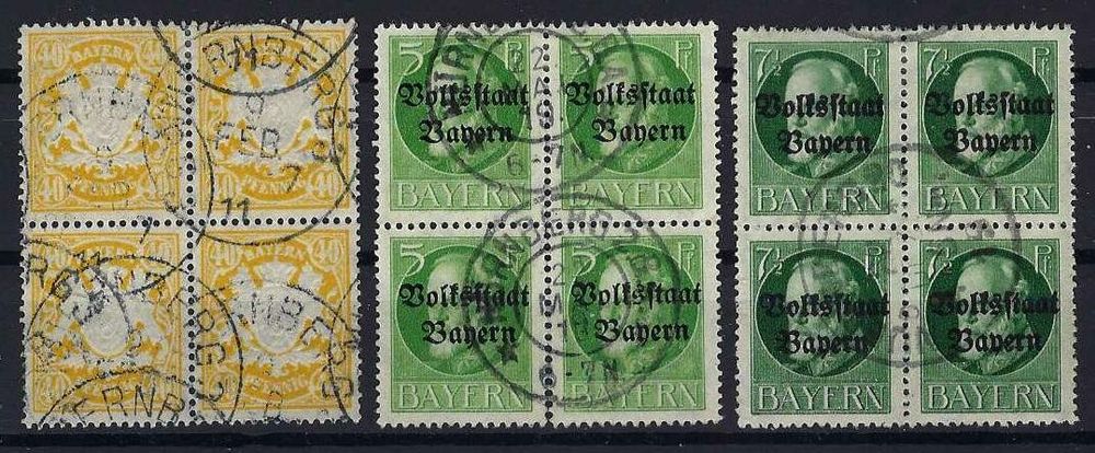 Tolles Bayern 4er-Block Lot gest. (Gebraucht) in Hitzkirch für CHF 1.8 ...